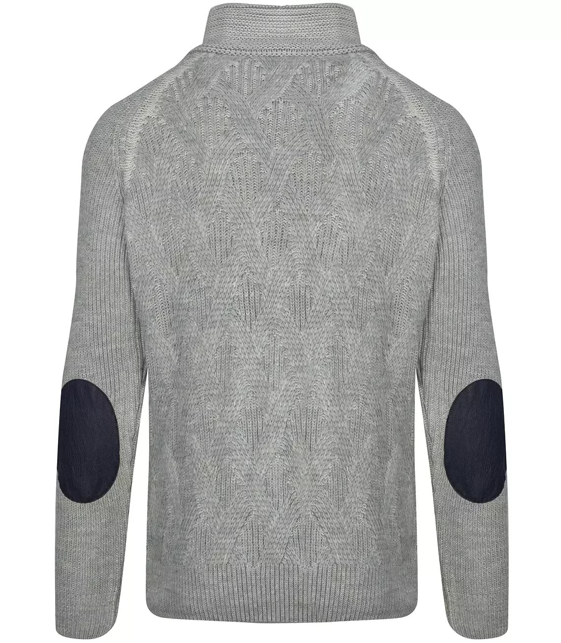 Pánský hrubý vlněný svetr s rolákem kostkovaný (13381 / 704) - Agrafka