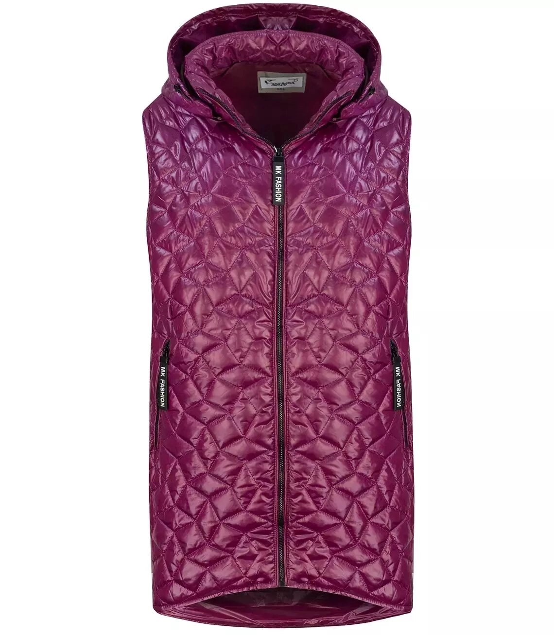 Dámská dlouhá vesta bez rukávů PLUS SIZE (12083 / RYB111) - Agrafka